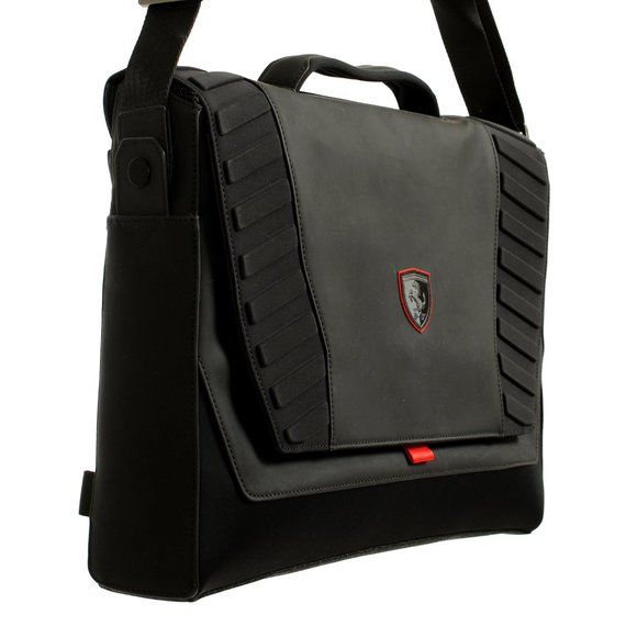 Scuderia Ferrari | Bags | Scuderia Ferrari Black Logo Laptop Messenger ...